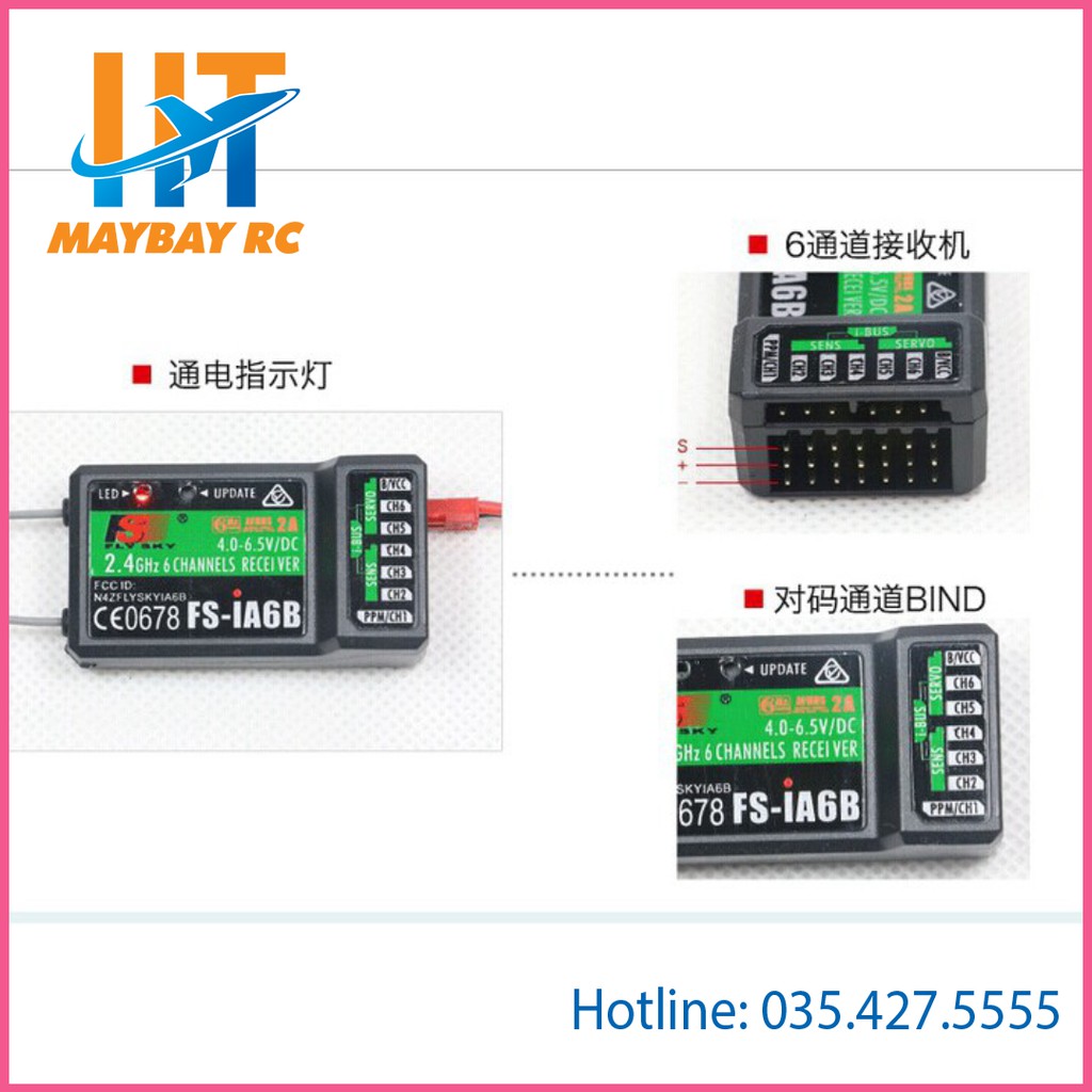 Bộ nhận tín hiệu flysky RX FS-iA6B rx ia6b